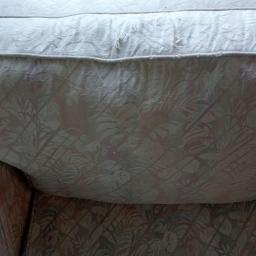 Free two seater couch - neutral patterned fabric. Suitable rumpus room ...