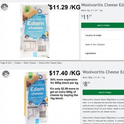 🧀 Hold up! Countdown's 500g cheese is playing tricks on your wallet ...